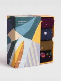 Thought Neil Bamboo Space Sock Box Multi 7-11UK